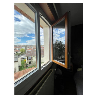 Menuiseries PVC blanc chene doré - Contemporary - Nancy - by DOM'ETHIC ...