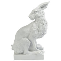 Jack Rabbit, Matte White, 9.25"L x 5.25"W x 12.5"H - Farmhouse ...