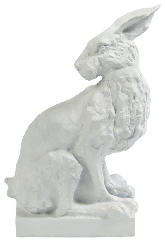 Jack Rabbit, Matte White, 9.25"L x 5.25"W x 12.5"H - Farmhouse ...