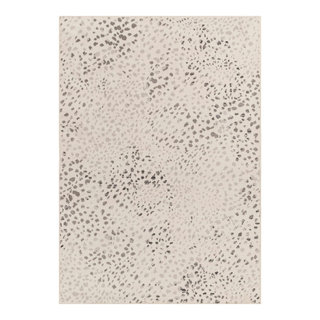 Hauteloom Beige Liversedge Leopard Print Area Rug - 5'3" x 7'3 ...