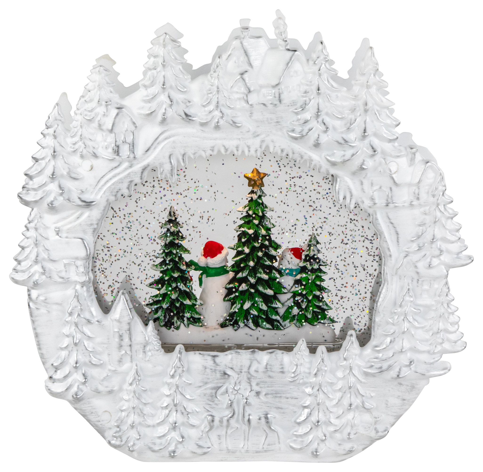 LED Lighted Caroling Snowmen Christmas Snow Globe, 9.5" - Modern ...