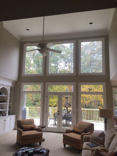 Large windows in family room
