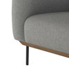 Benson Light Grey Fabric Single Seat Sofa - Midcentury - Armchairs And Accent Chairs - by ...