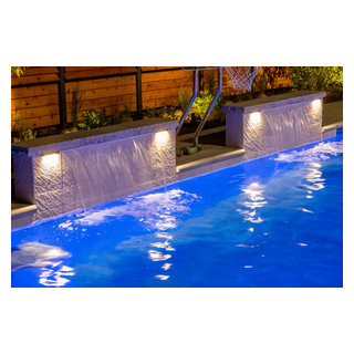 Lemont, IL Rectilinear Pool with Interior Hot Tub - Traditional - Pool ...