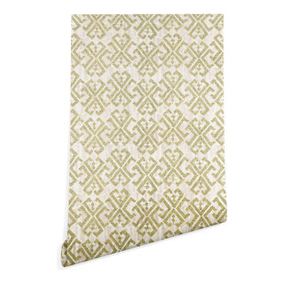 Deny Designs Schatzi Brown Justina Criss Cross Tan Wallpaper, 2'x10 ...