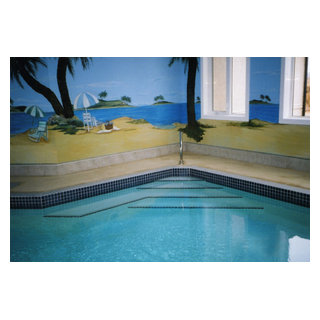 Beach Inspired Indoor Pool - Tropical - Pool - Calgary - by Master ...