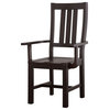 Calandra Slat Back Arm Chairs Vintage Java, Set of 2 - Rustic - Dining Chairs - by Modon | Houzz