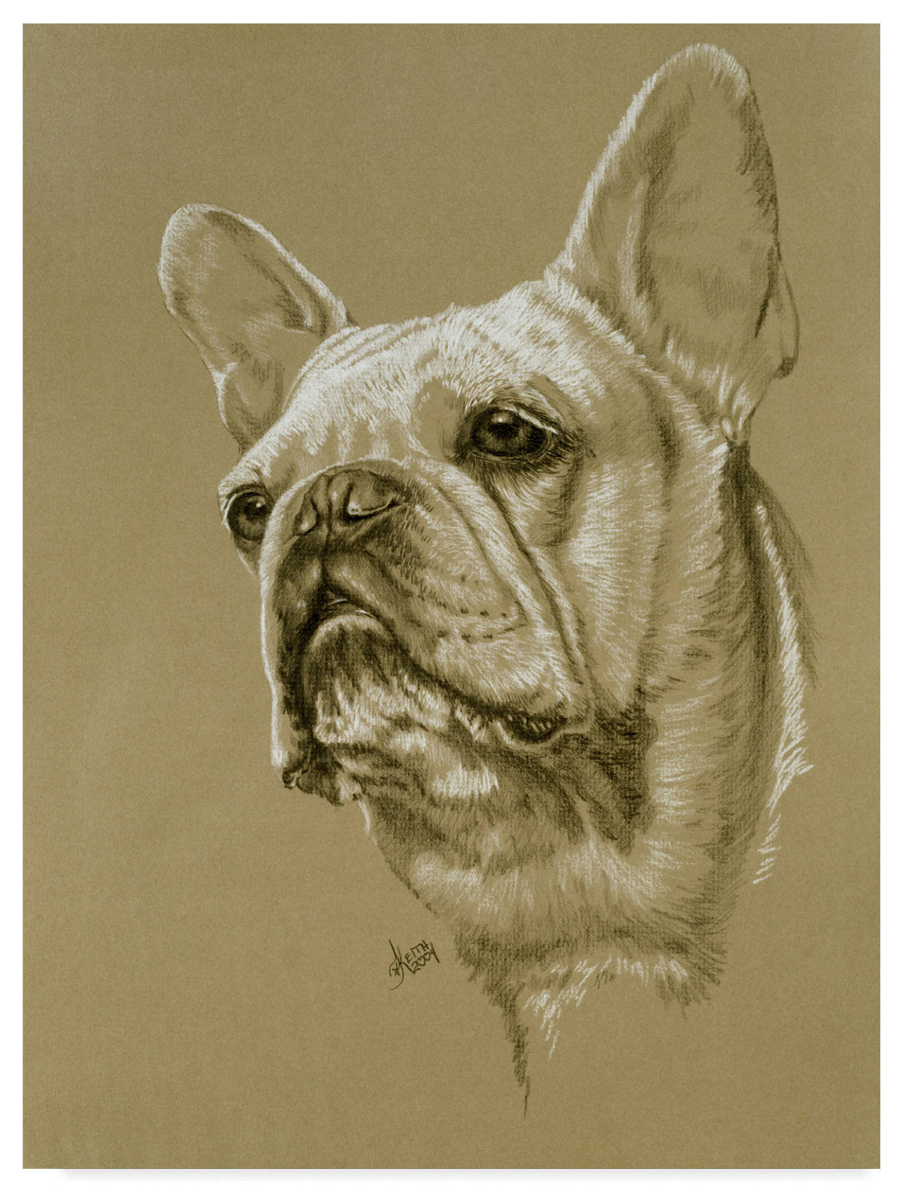 "French Bulldog" by Barbara Keith, Canvas Art, 47"x35" - Contemporary ...