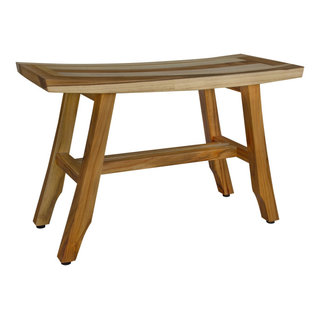 Contemporary Teak Shower Bench In Natural Finish - Shower Benches ...