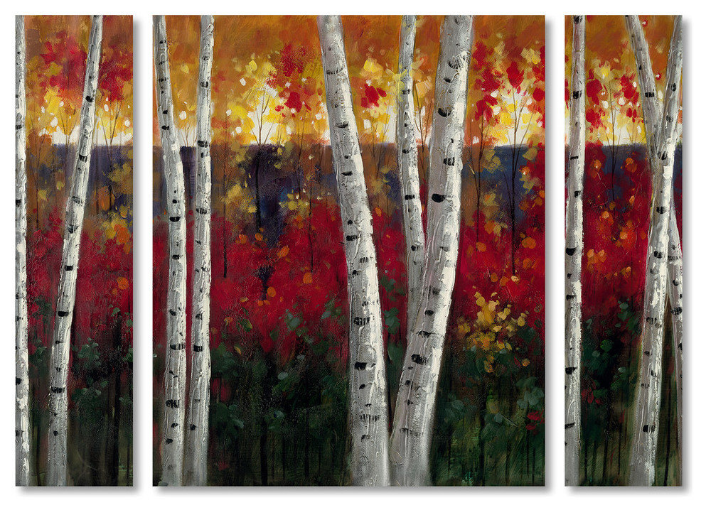 Rio 'Autumn' Multi Panel Art Set, 32"x24" - Contemporary - Prints And ...