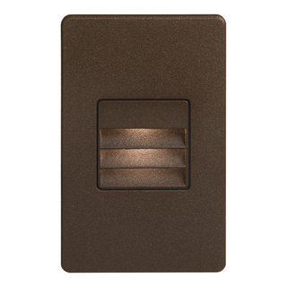 LED 1-Light LED Step/Wall Light, Bronze - Transitional - Stair And Step ...
