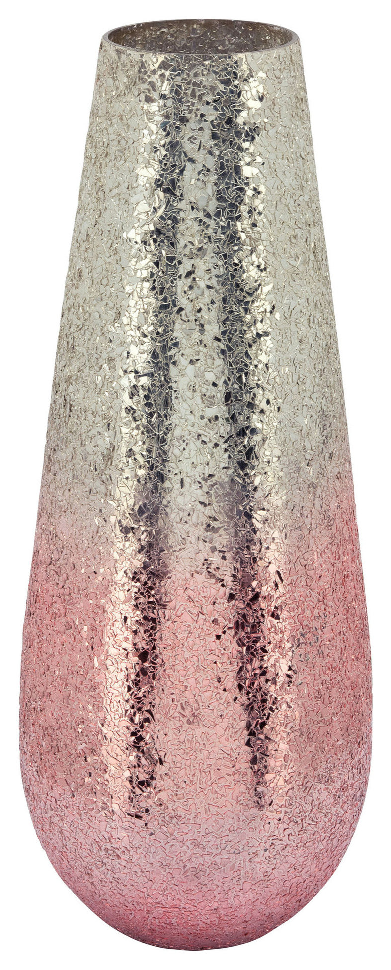 18" Crackled Vase, Blush Ombre - Contemporary - Vases - by Beyond ...
