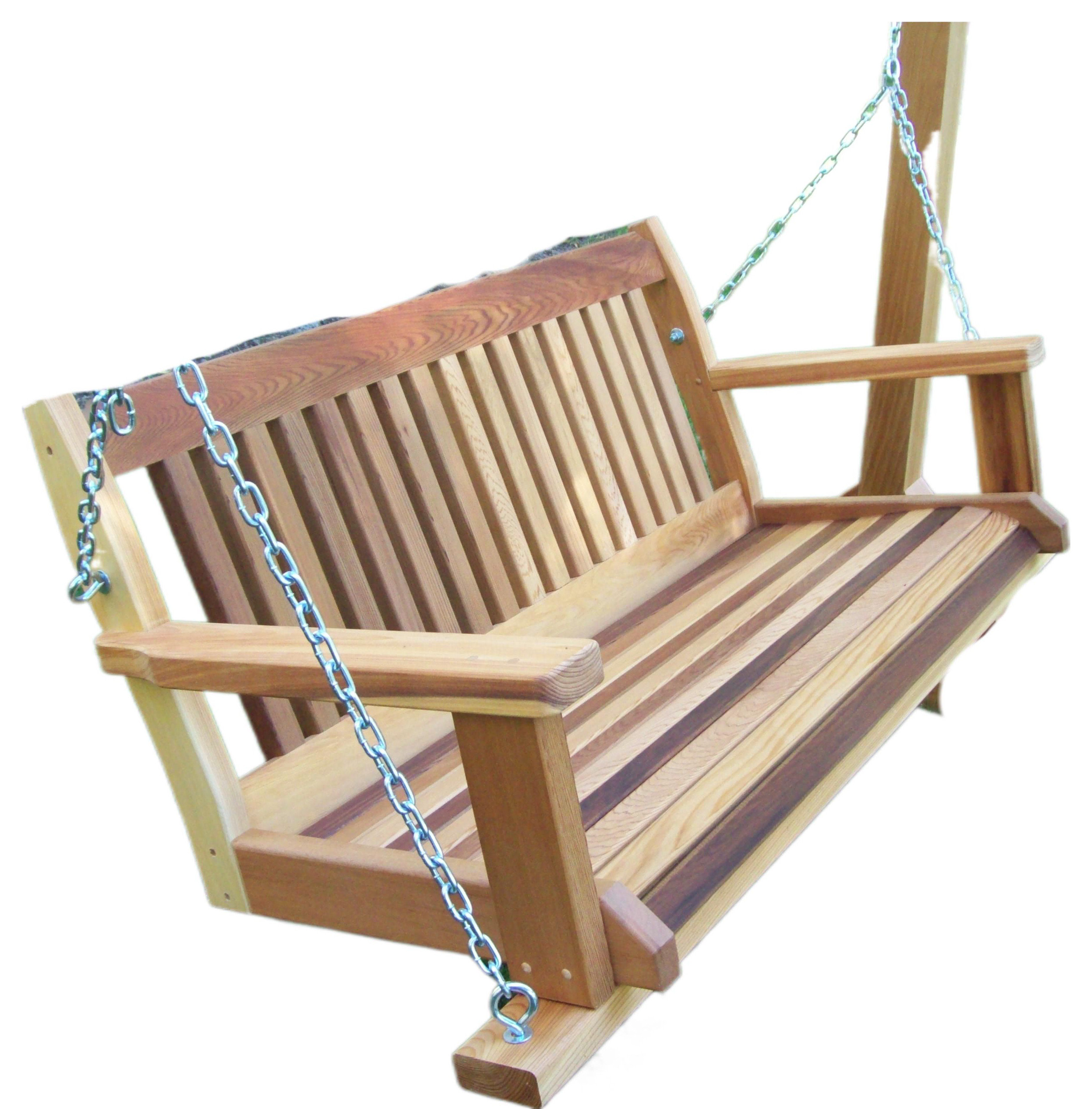 Cabbage Hill Porch Swing, Cedar Tone, 4' - Transitional - Porch Swings ...