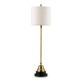 6472 Messenger Table Lamp, Vintage Brass and Black - Transitional ...