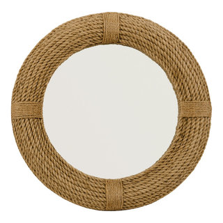 Round Rope Mirror - Beach Style - Wall Mirrors - by HedgeApple | Houzz