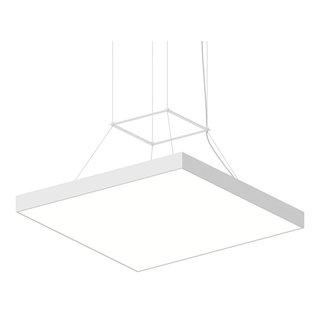 Pi 30" Square LED Pendant, Satin White - Modern - Pendant Lighting - by ...