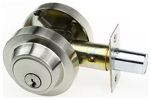 Round Modern Interior Deadbolt in Brushed Stainless Steel by Nova ...