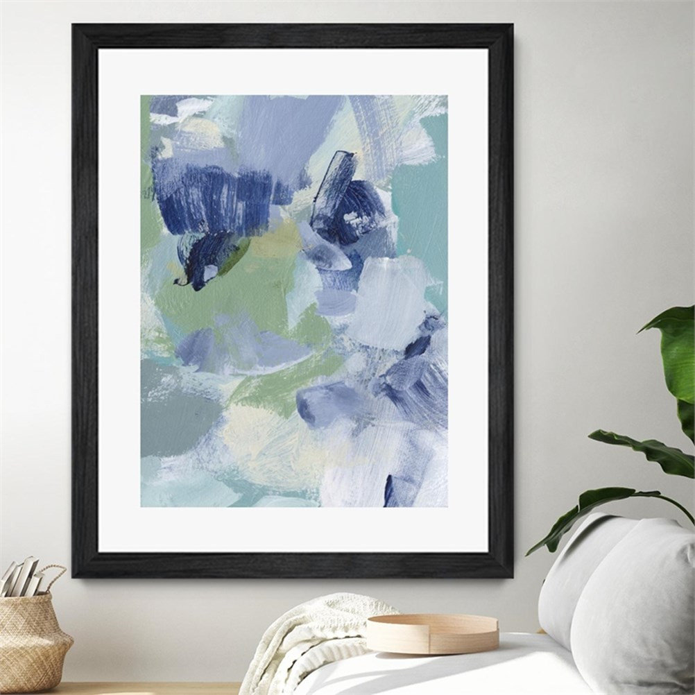 Giant Art 24x32 Northern Lights Abstract VI Matted and Framed in White ...
