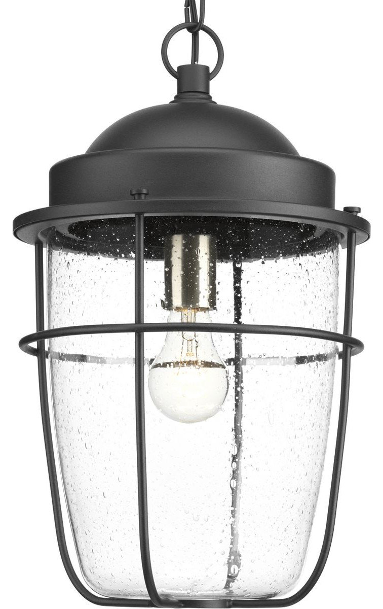 Progress Holcombe Hanging Lantern P550025-031, Black - Beach Style ...