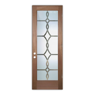 Front Doors - Diamond Beads Frosted Glass Design - 30" x 80 ...