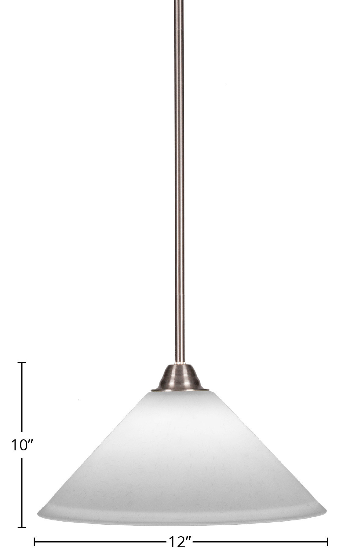 Paramount 1-Light Mini Pendant, Brushed Nickel, 12" White Muslin Glass ...