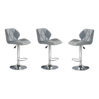 Carol Adjustable Stool, Set of 3 - Transitional - Bar Stools And ...