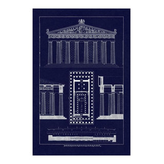 "The Parthenon at Athens (Blueprint)" Paper Print by J. Buhlmann, 14 ...