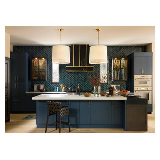Luxe Blue Kitchen That Dares to Dazzle - Eclectic - Kitchen - Denver ...