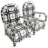 Black and White Deco Yoruba Beaded Chair - Contemporary - Armchairs And ...