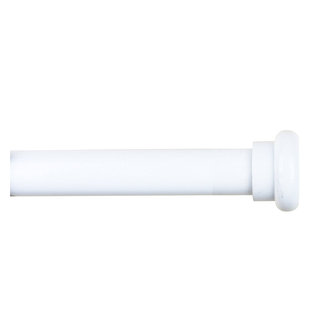 5/8" Button Adjustable Single Curtain Rod, 28"-48" - Transitional ...