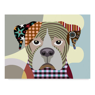 Lanre Adefioye 'Boxer Dog' Canvas Art, 32"x24" - Contemporary - Prints ...