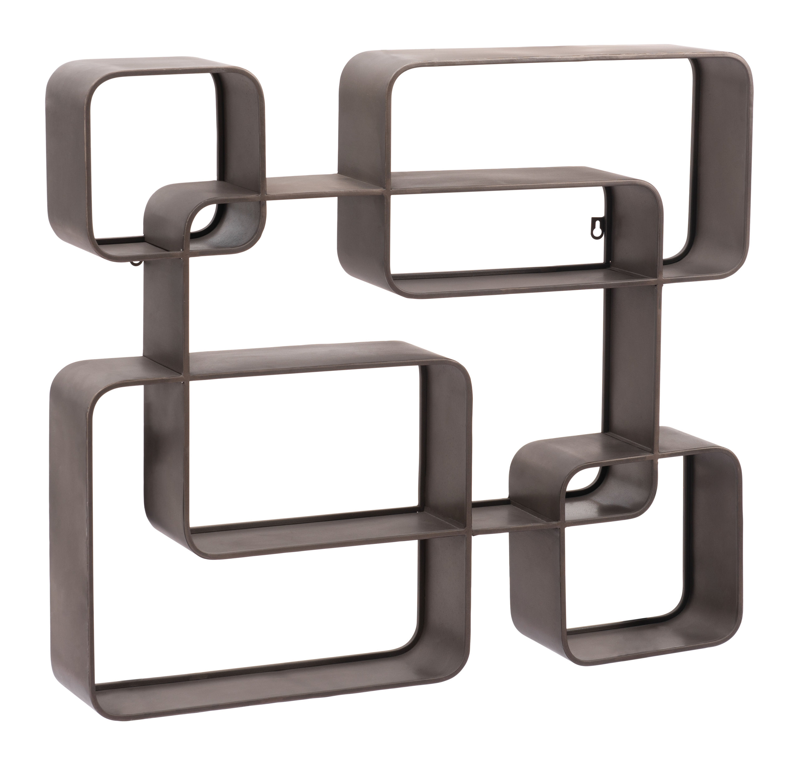 Reza Wall Shelf Antique Gray - Industrial - Display And Wall Shelves ...
