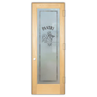 Pantry Doors - Rooster Chef Frosted Glass Design - 24" x 80 ...