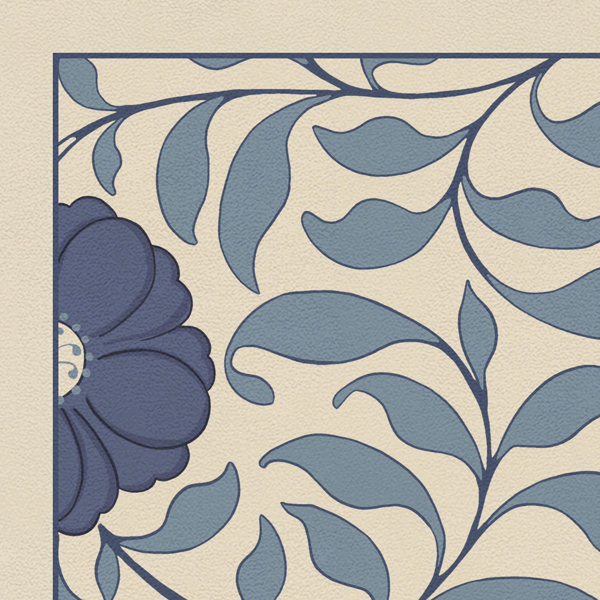 Joli Sol Marianne Vinyl Mat, 48x72 Rectangle - Contemporary - Area Rugs ...