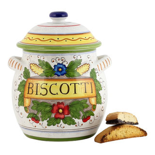 Rustica, Traditional Tuscan Biscotti Jar, 8" Diameter X 10" High ...