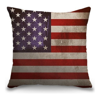 "United States Textured Flag" Pillow, 20" x 20" - Contemporary ...