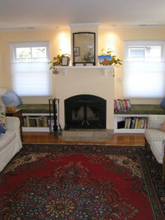 Large Window Above Fireplace