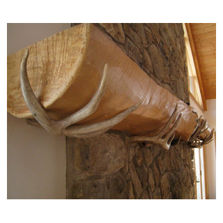 Hunting cabin fireplace - Traditional - New York | Houzz AU