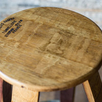 Wine Barrel Barstool, Natural Finish - Rustic - Bar Stools And Counter ...