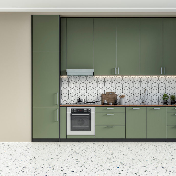 75 Terrazzo Floor Kitchen Ideas You'll Love - July, 2025 | Houzz
