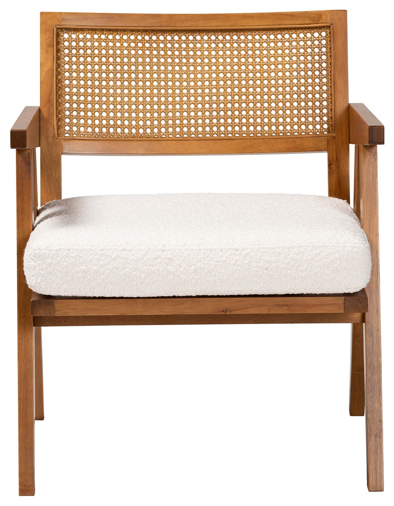 Gloria Cream Boucle Fabric Armchair - Tropical - Armchairs And Accent ...