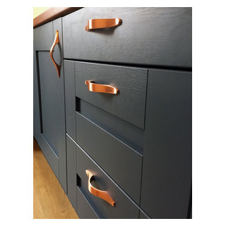 Blue & Copper Kitchen on a budget - Modern - Kitchen - Cardiff - by ...