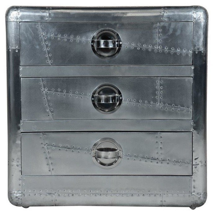 Aviator Aluminum Cabinet With 3 Drawer - Industrial - Storage Cabinets ...