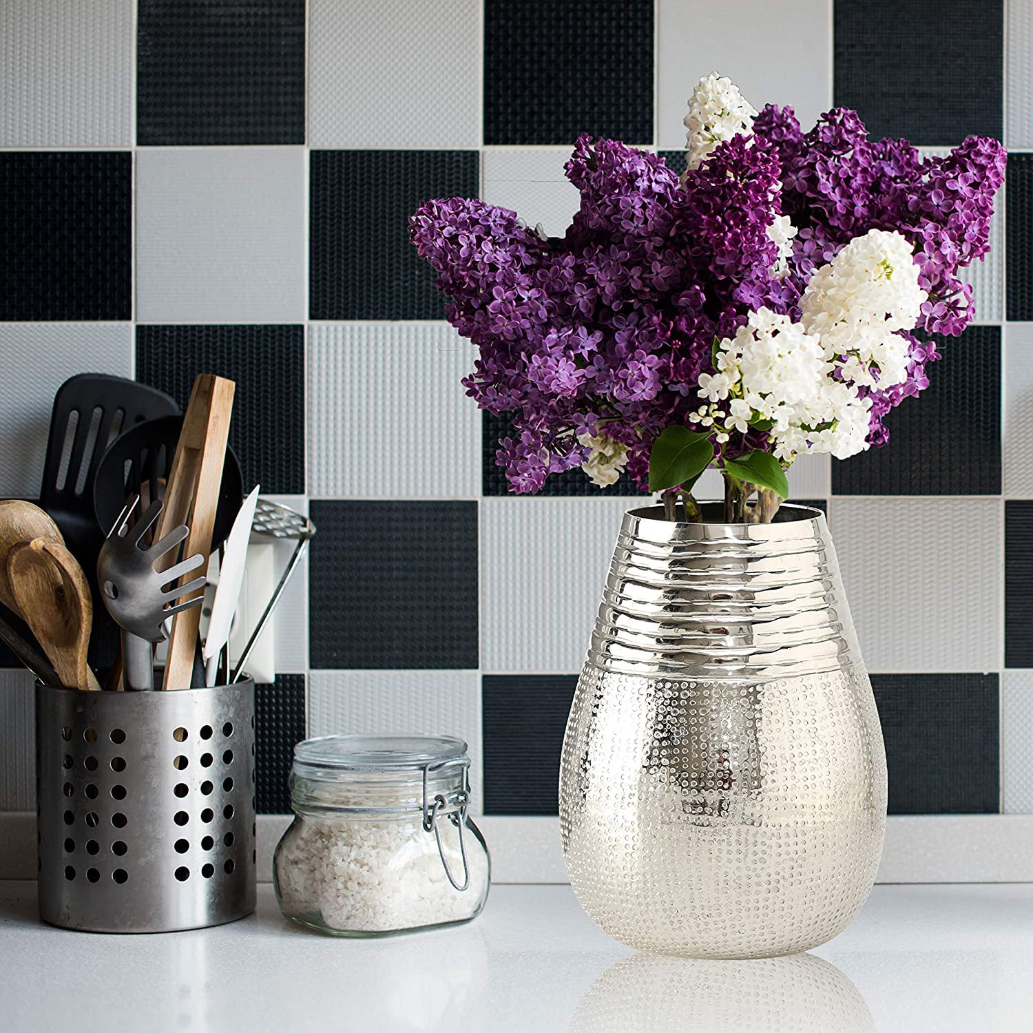 Hammered Metal Vase - Transitional - Vases - by Whole House Worlds | Houzz