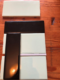 What color grout with mint green tile?