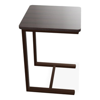 17.5" Square Rustic Aluminum Outdoor End Table - Transitional - Outdoor ...