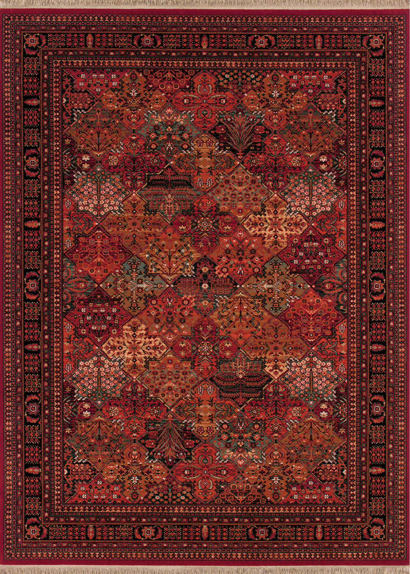 Couristan Kashimar Imperial Baktiari Antique Red Rug 5'3"x7'9 ...