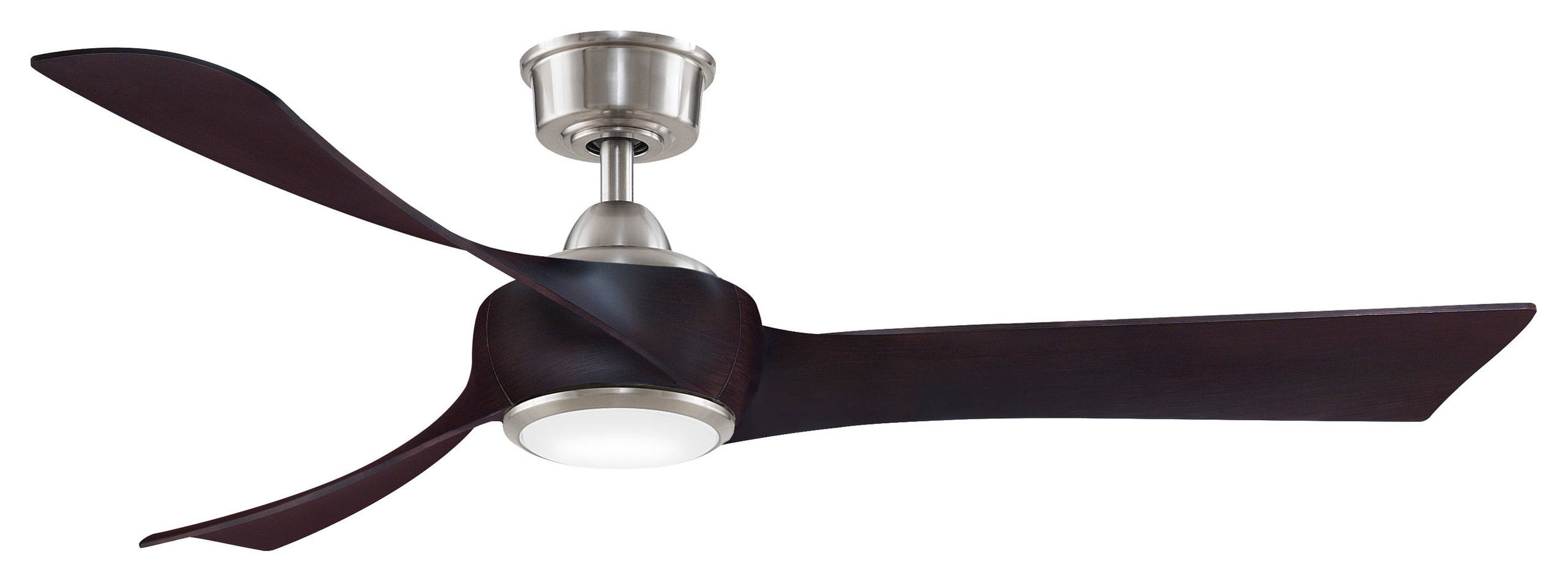 Fanimation Wrap Custom Ceiling Fan Brushed Nickel/Dark Walnut/LED Light ...
