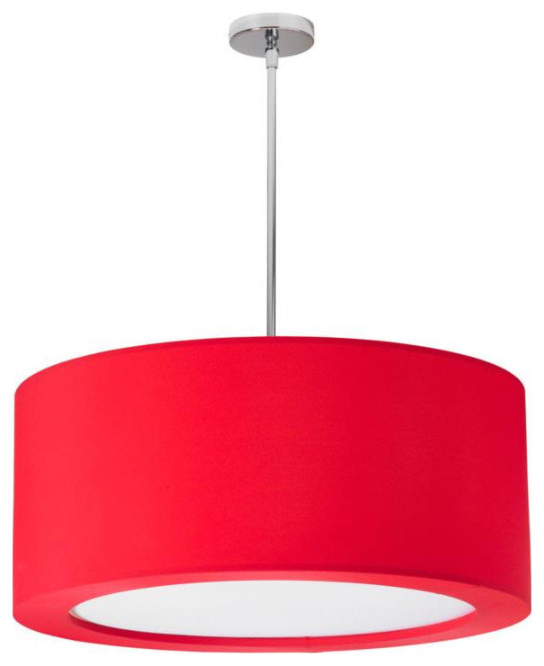 Dainolite 4 Light 24" Ceiling Mount Pendant in Polished Chrome, JAS-25P ...