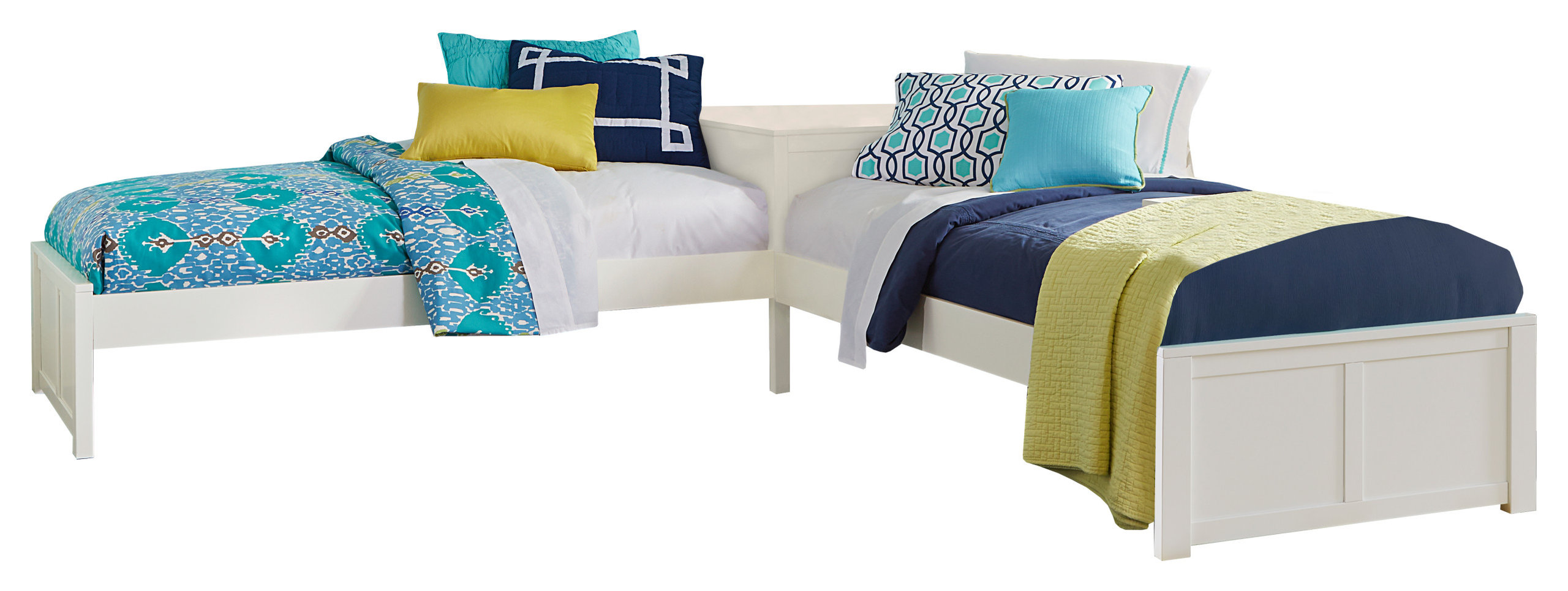 Hillsdale Pulse Wood Twin L-Shaped Bed, Twin Bed - Transitional - Kids ...